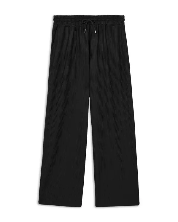 REISS Rowden Tapered Textured Trousers - Black