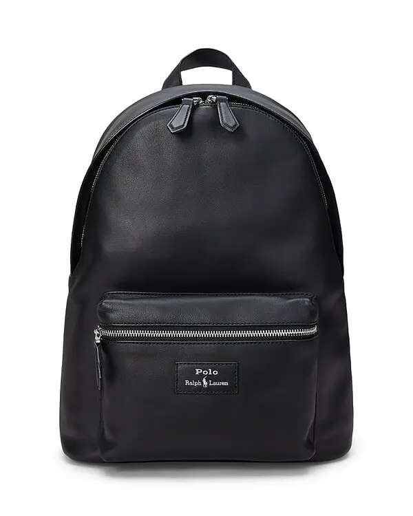 Polo Ralph Lauren Smooth Leather Backpack - Black