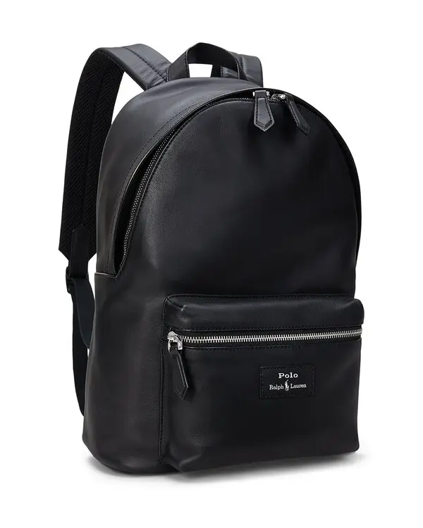 Polo Ralph Lauren Smooth Leather Backpack - Black
