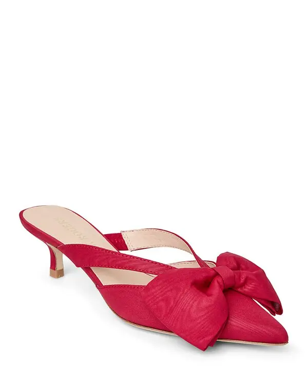 Jack Rogers Cynthia Bow Mule Sandals - Carmine Red