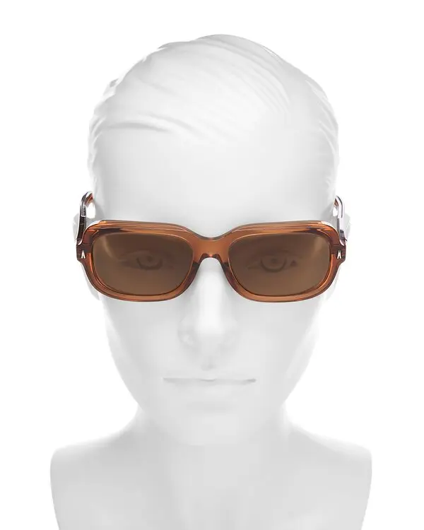 Moncler 55mm Rectangle Sunglasses