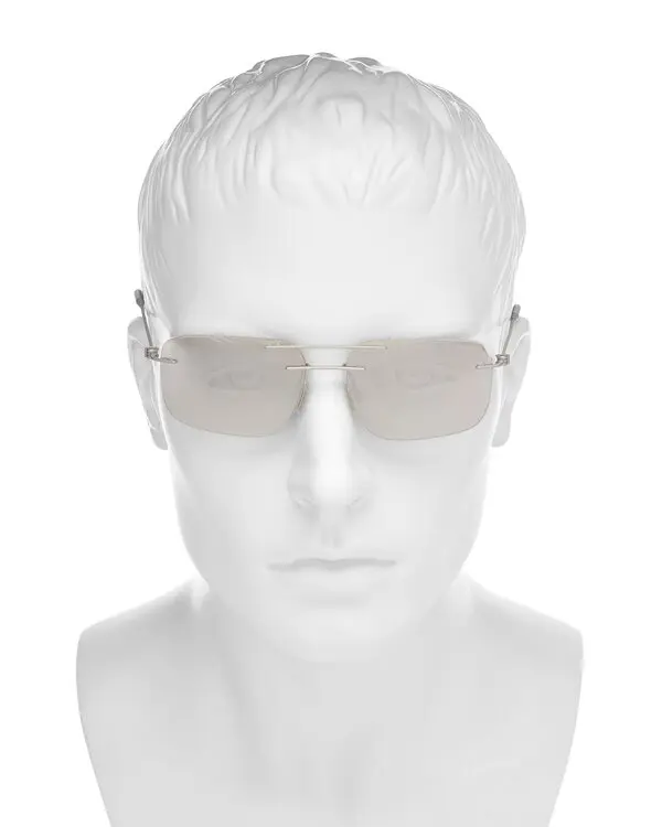 Moncler 56mm Rectangle Sunglasses