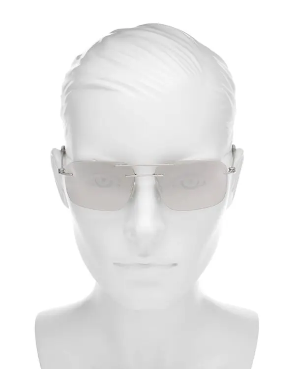 Moncler 56mm Rectangle Sunglasses