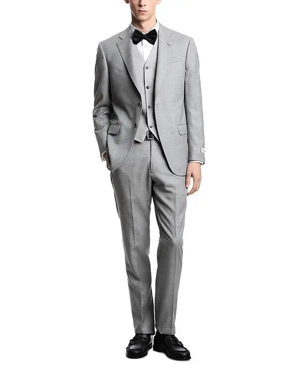 Emporio Armani Regular Fit Notch Lapel Suit - Light Grey