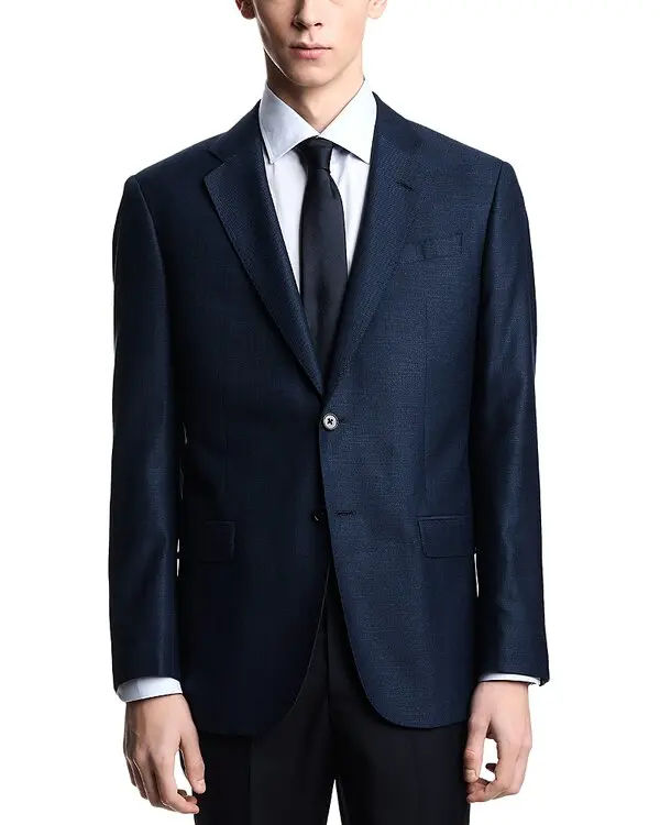Emporio Armani Regular Fit Notch Lapel Blazer - Dark Navy