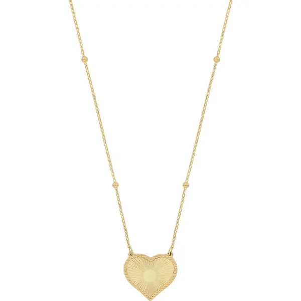 Bony Levy 14k Gold Heart Pendant Necklace - 14k Yellow Gold