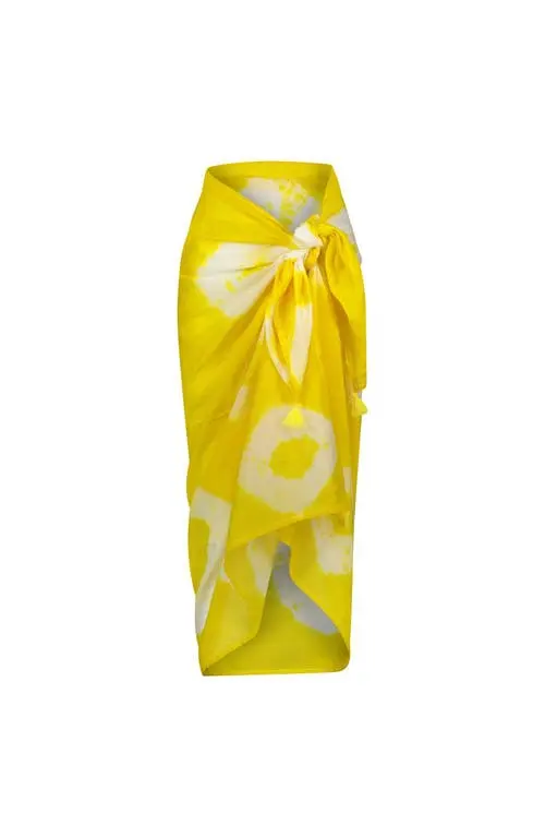 MER ST BARTHS Cotton Saline Pareo Tie-dye - Soleil
