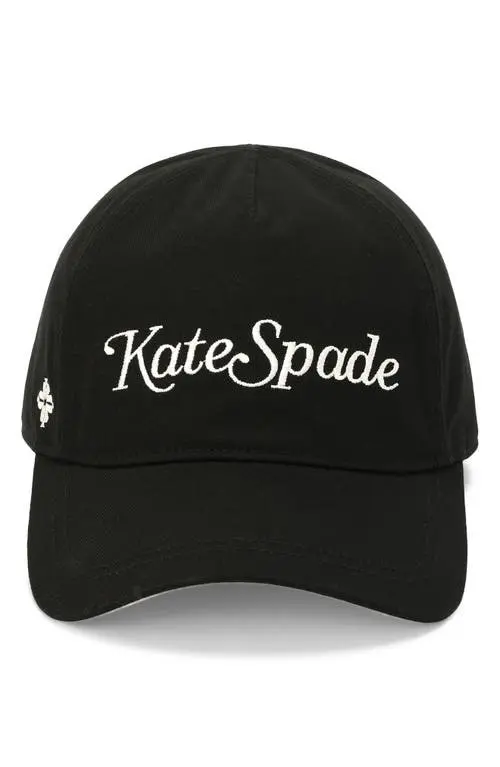 Kate Spade New York Magazine Script Twill Baseball Cap In  display picture 3
