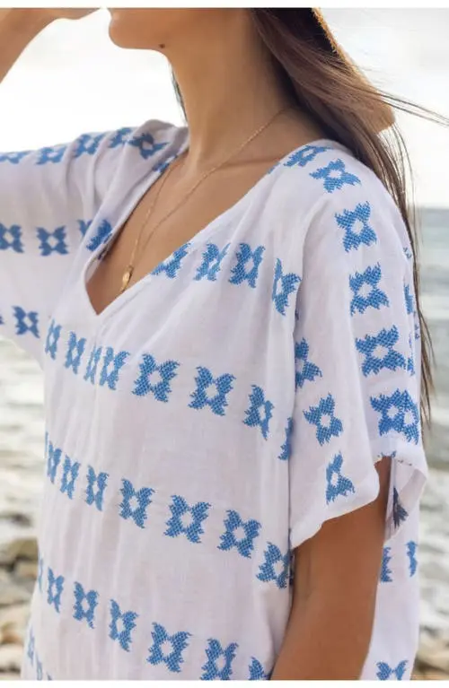 MER ST. BARTH Capucine Mini Caftan Embroidery