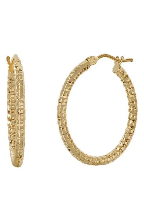 Bony Levy 14k Gold Beaded Hoop Earrings - 14k Yellow Gold