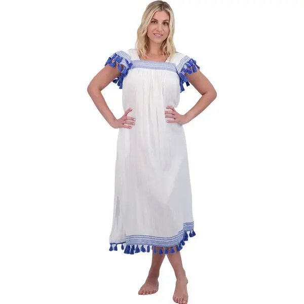 MER ST. BARTH Sandrine Maxi Dress - Blue