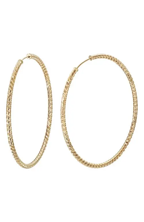 Bony Levy 14k Gold Rope Hoop Earrings - 14k Yellow Gold