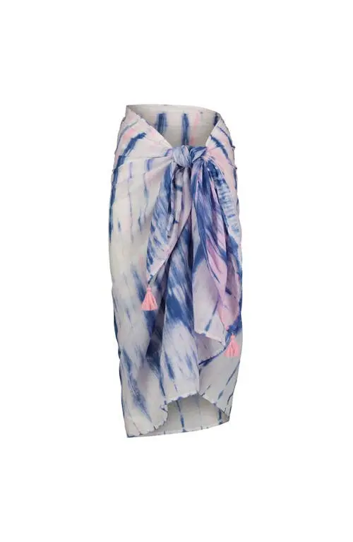 MER ST. BARTH Cotton Saline Pareo Rose Shibori - Blue