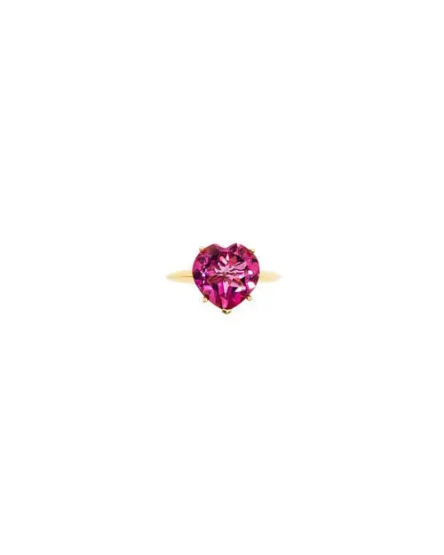 Fry Powers Heart Gemstone Ring - Pink Tourmaline