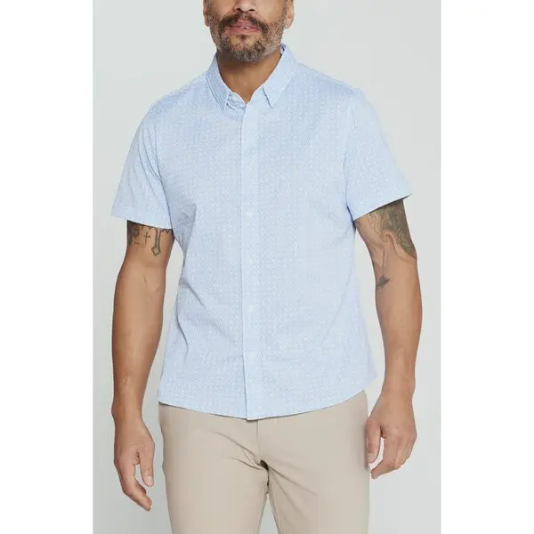 7 Diamonds Landen Short Sleeve Button-up Shirt