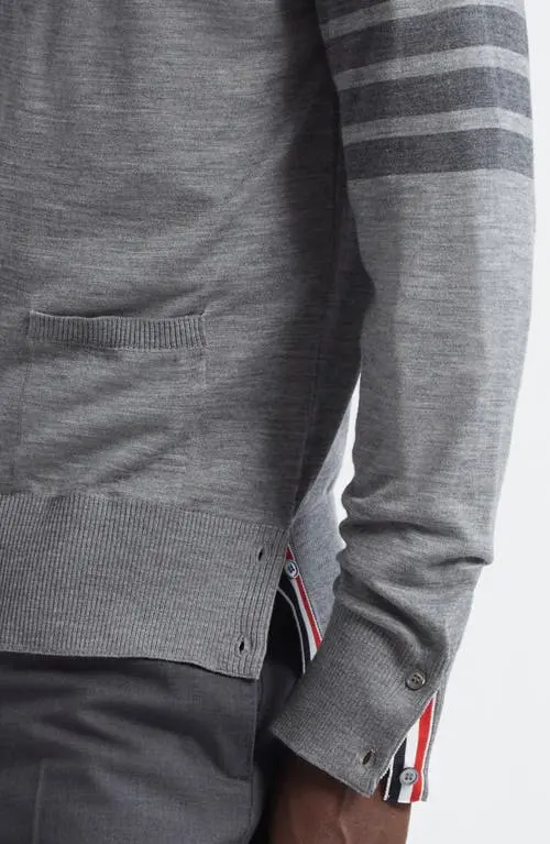 Thom Browne Classic 4-bar Virgin Wool Cardigan