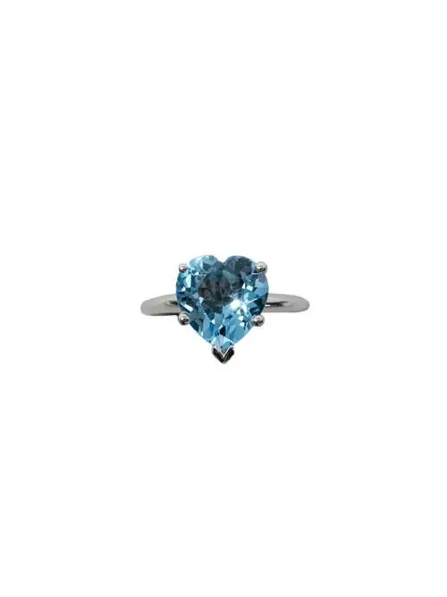 Fry Powers Heart Ring With Topaz - Gold