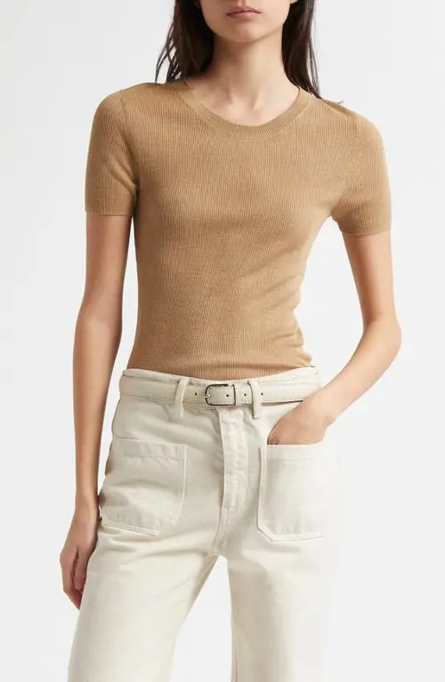 NILI LOTAN Hettie Rib Silk Sweater