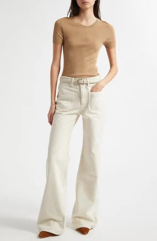 NILI LOTAN Hettie Rib Silk Sweater