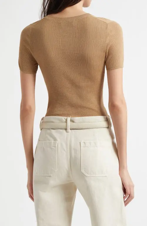 NILI LOTAN Hettie Rib Silk Sweater