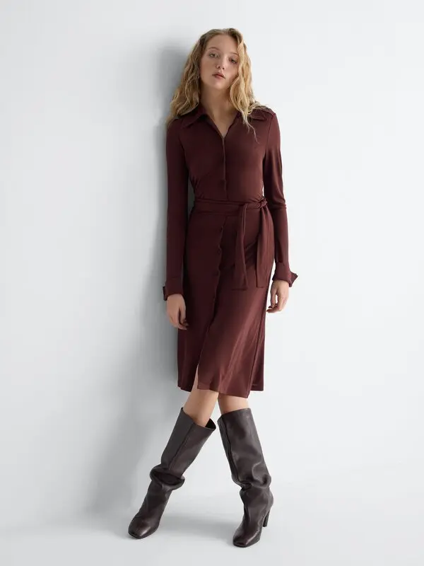 Diane Von Furstenberg Diane" Shirt Dress - Chocolate