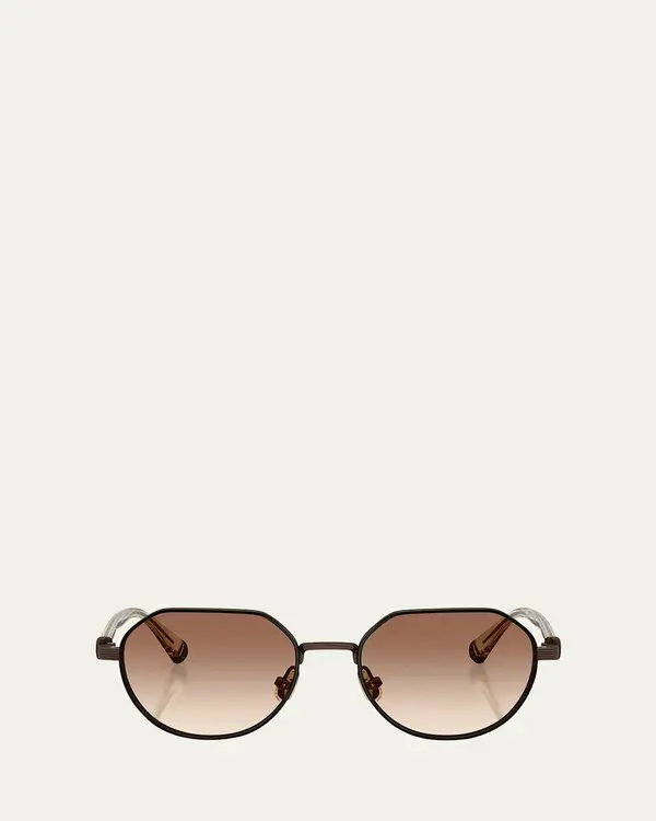 Brunello Cucinelli Round Titanium Sunglasses