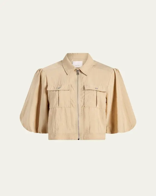 Cinq À Sept Ottie Short-sleeve Jacket - Khaki