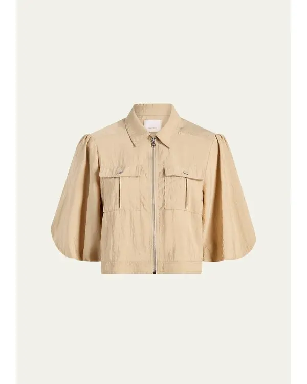 Cinq À Sept Ottie Short-sleeve Jacket - Khaki