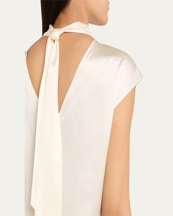Veronica Beard Leilany Draped Silk Top