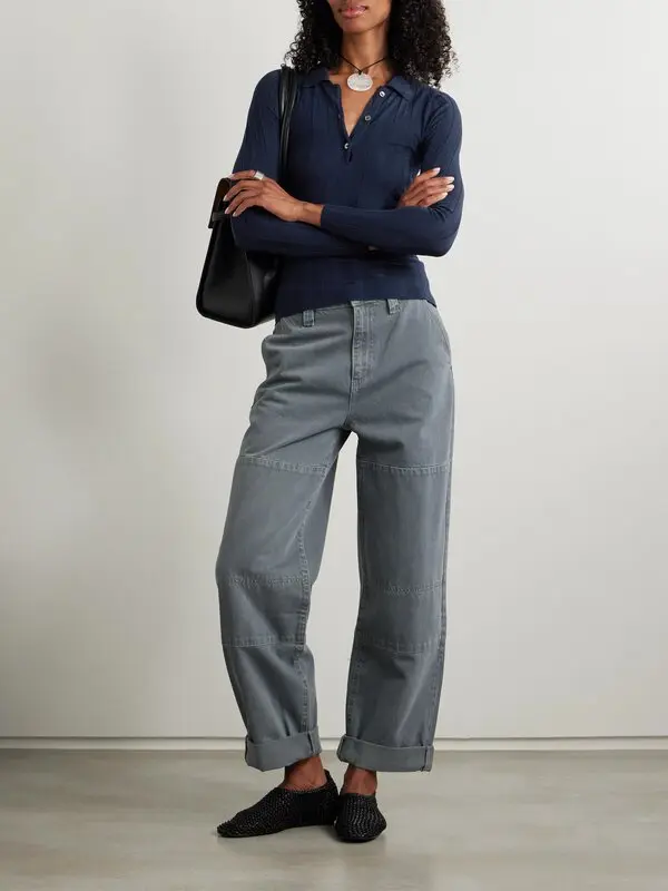 Daughter Ribbed Wool Polo Shirt