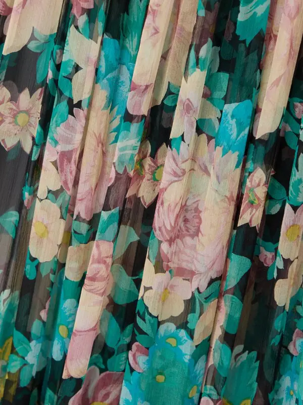 Chloé Gathered Floral-print Silk-muslin Maxi Dress