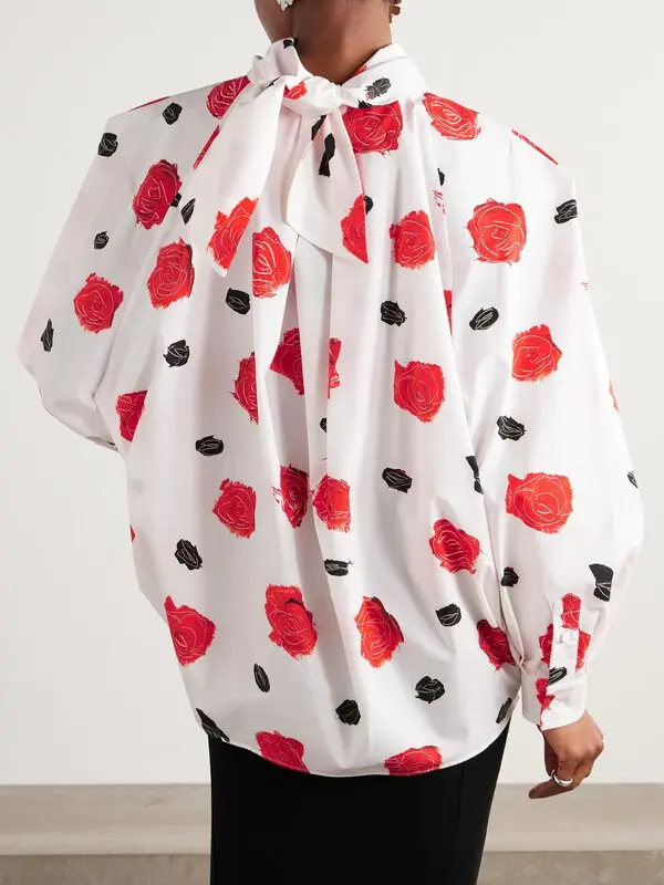 Marni Oversized Printed Poplin Blouse - White