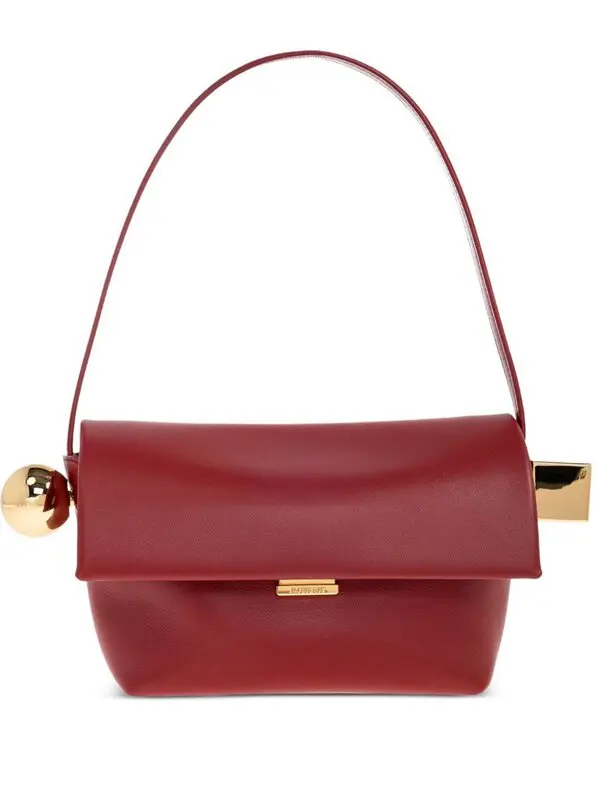 Jacquemus Leather Bag With Top Handle - Dark Red