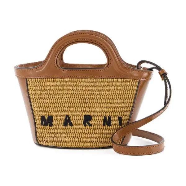 Marni Tropicalia Micro Shopper Bag - Brown