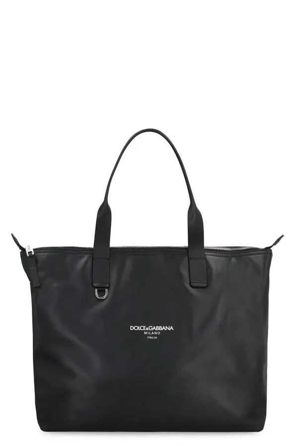 Dolce & Gabbana Smooth Leather Tote Bag - Black
