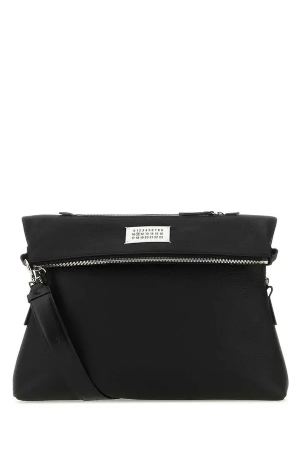 MAISON MARGIELA Leather Crossbody Bag - Black