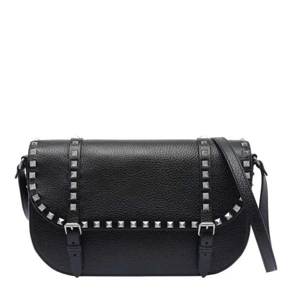 Valentino Garavani Large Rockstud Messenger Bag - Black