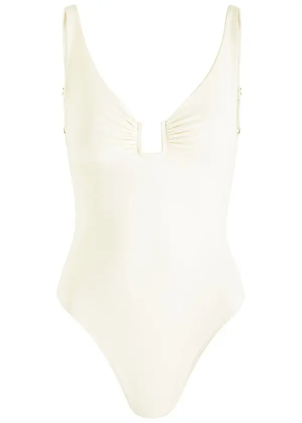 AWAY THAT DAY Monaco Cut-out Swimsuit - Ivory