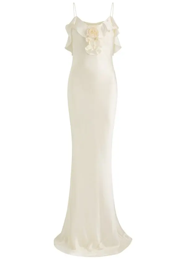 DE LA VALI Esperanza Stretch-silk Maxi Dress