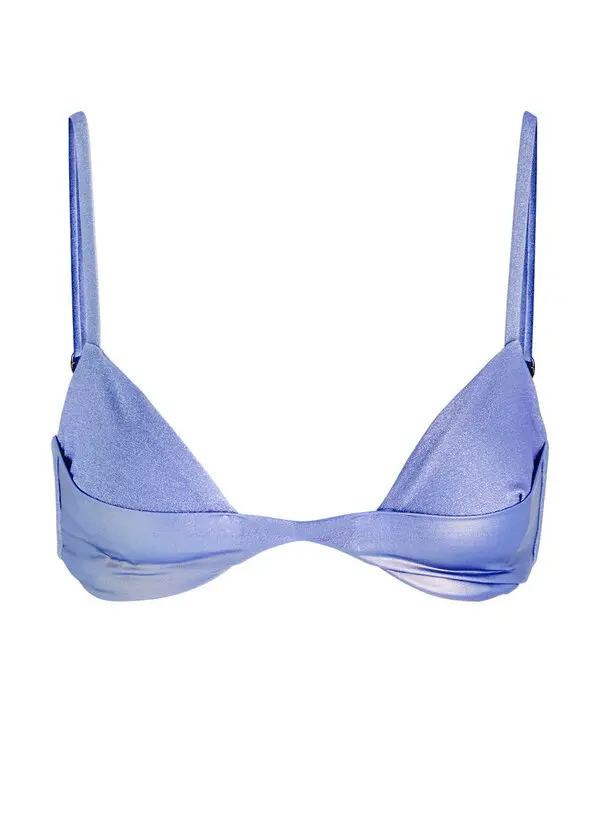BAOBAB Raffaela Glittered Lamé Bikini Top