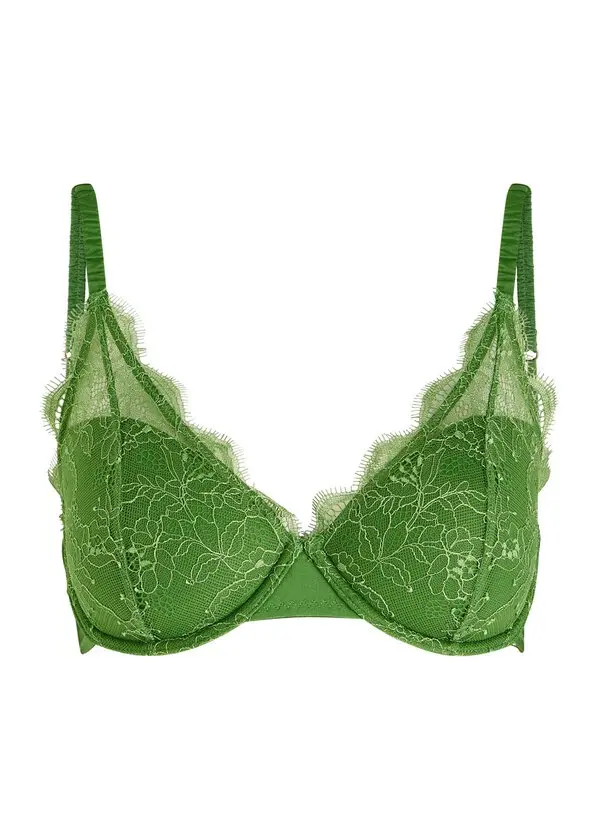 Love Stories Gwenyth Lace Underwired Bra - Sage