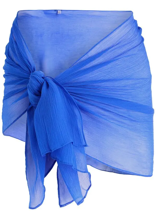 AWAY THAT DAY Sicily Fine-knit Sarong - Bright Blue
