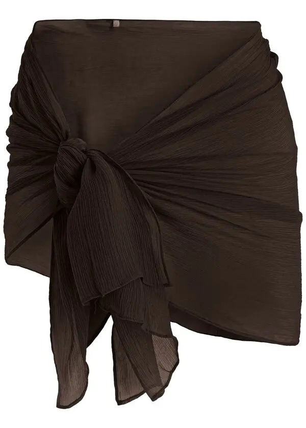 AWAY THAT DAY Sicily Fine-knit Sarong - Chocolate