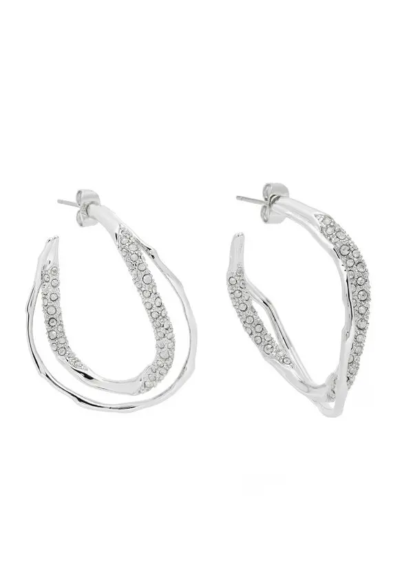 Alexis Bittar Solanales -plated Hoop Earrings - Silver