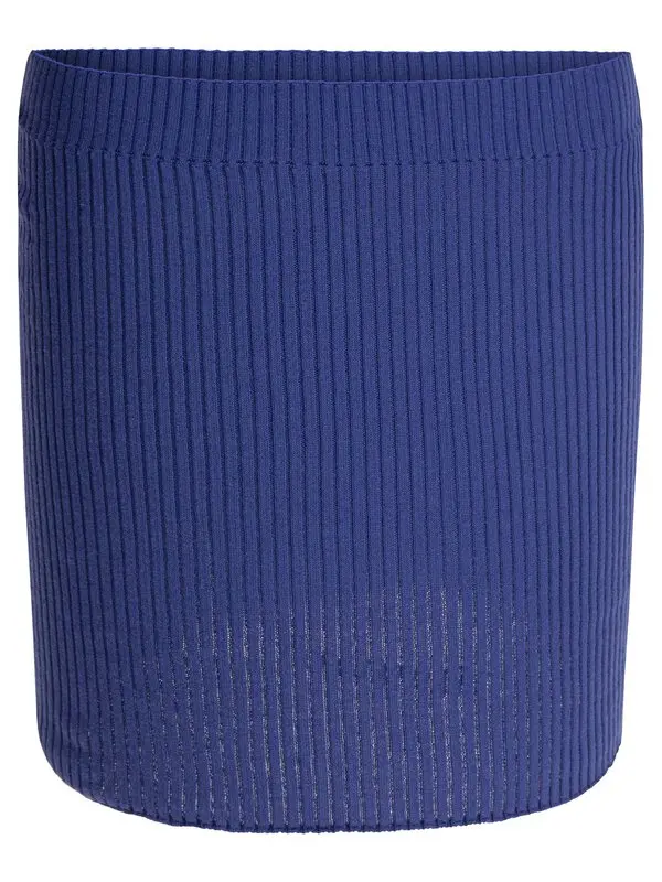 COURREGES Courrèges Cotton And Merino Wool Pencil Skirt - Blue