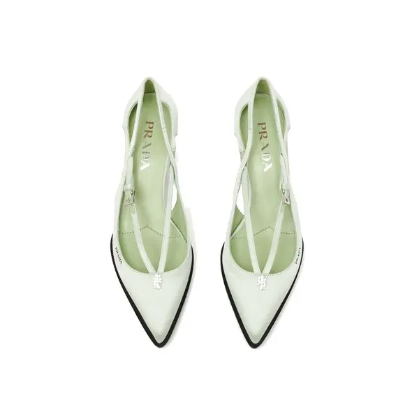 Prada Cut-out Satin Pumps