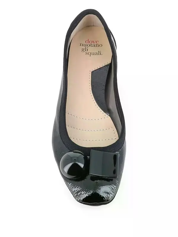 DOVE NUOTANO GLI SQUALI Leather Ballerina Shoes