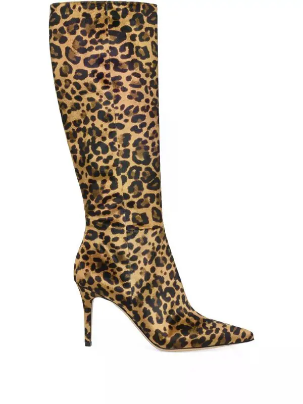 GIANVITO ROSSI Leopard Print Boots - Neutrals