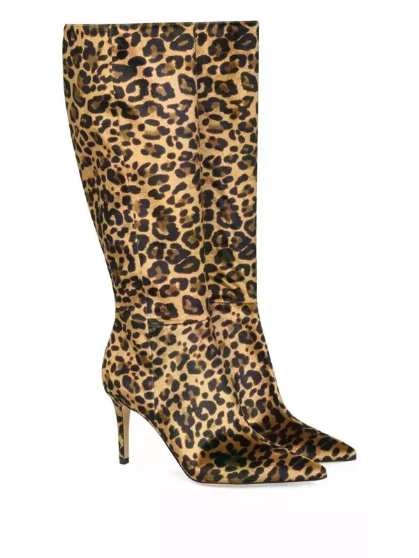 GIANVITO ROSSI Leopard Print Boots - Neutrals