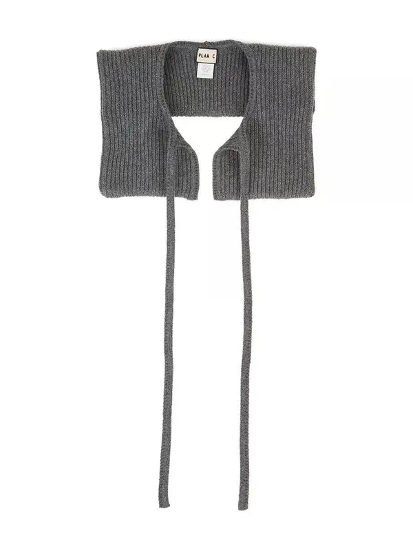 Plan C Knitted Cotton Collar - Grey